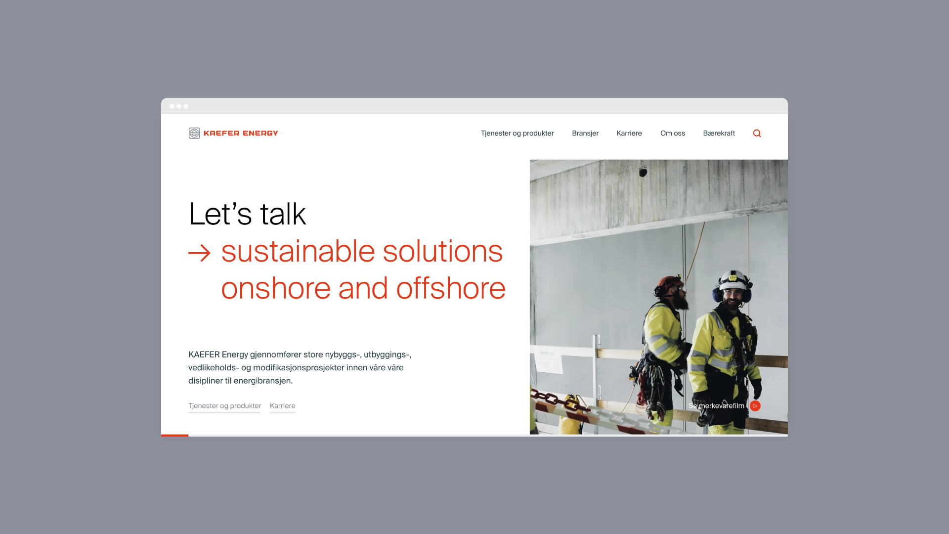 KAEFER Energy | Let’s talk change