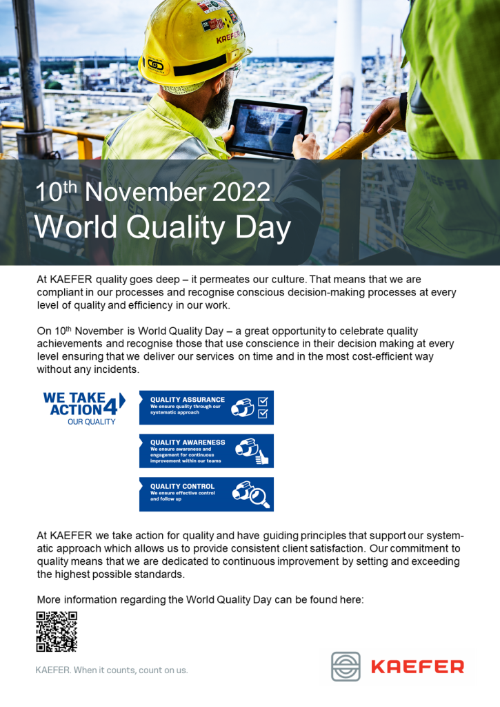 World Quality Day | KAEFER Energy